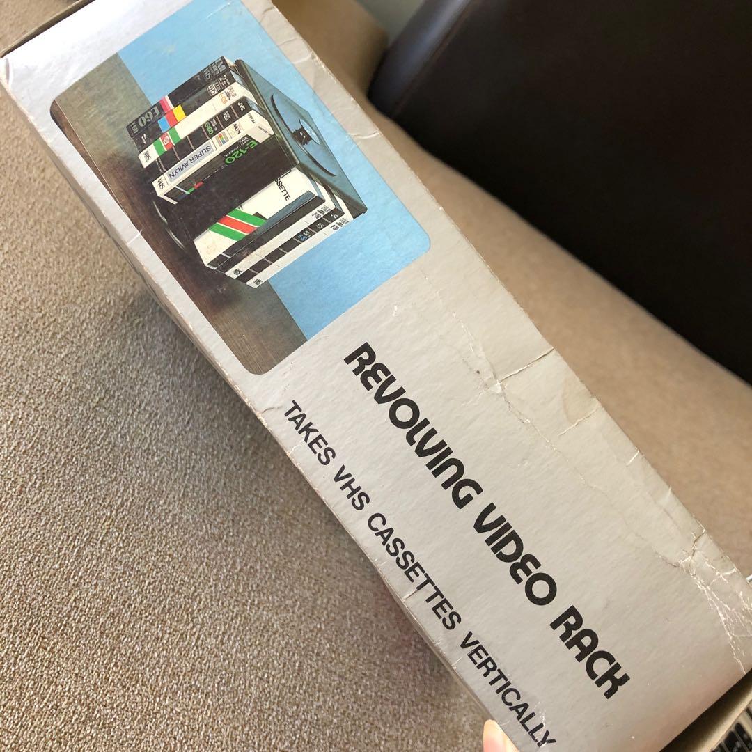 Vintage Revolving VHS Rack Brand New, Furniture & Home Living, Home ...
