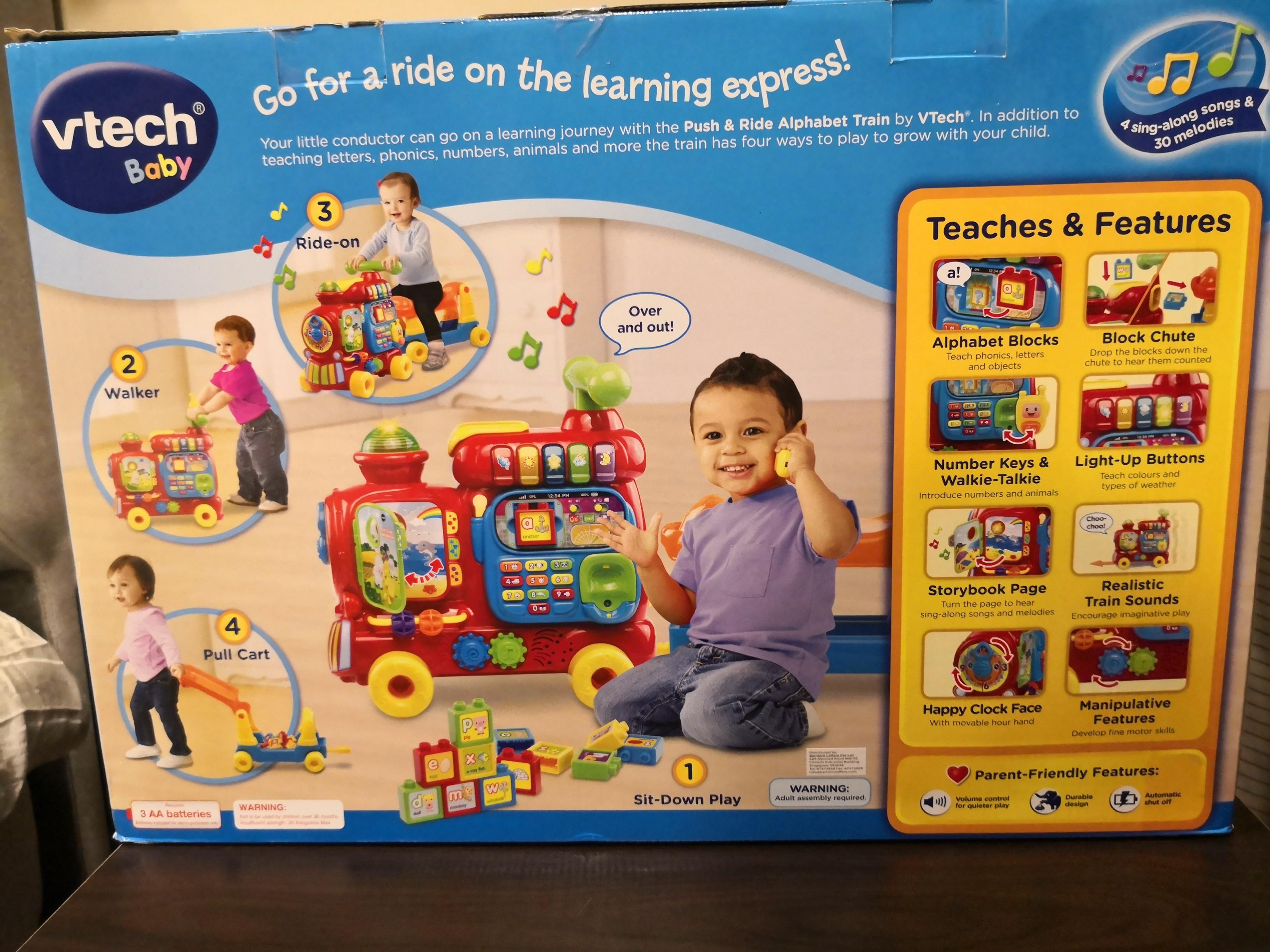 Vtech Baby Push & Ride Alphabet Train, Babies & Kids, Infant Playtime ...