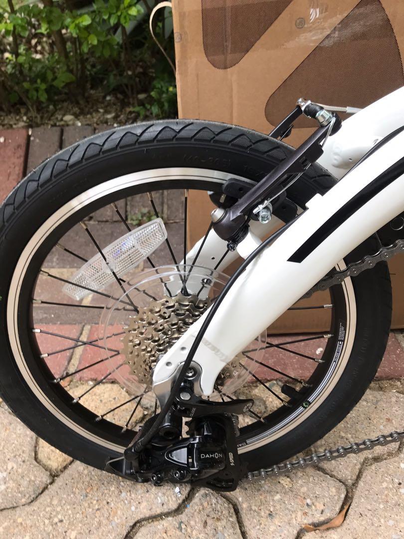 白色 Dahon 變速 交收完成 DAHON MU SL D9 PAA693 9速 16吋鋁合金 折叠車, 運動產品, 單車及配件, 單車 ...