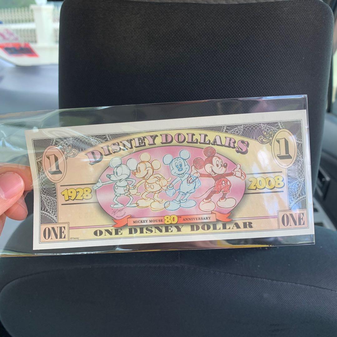 ️ 2008 Disney Dollar ; Disney Currency: Mickey Mouse 1 Dollar ; Mickey ...