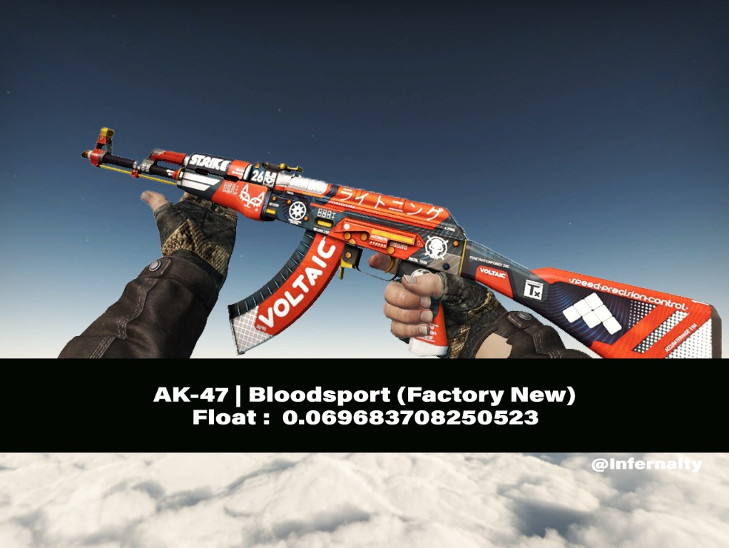 AK-47 Bloodsport FN CSGO SKINS KNIVES, Video Gaming, Gaming Accessories ...