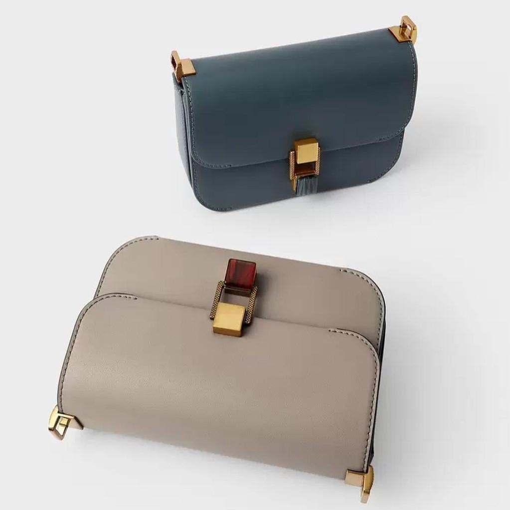 Charles & Keith Stone Lock Bag Original, Barang Mewah, Tas & Dompet di ...