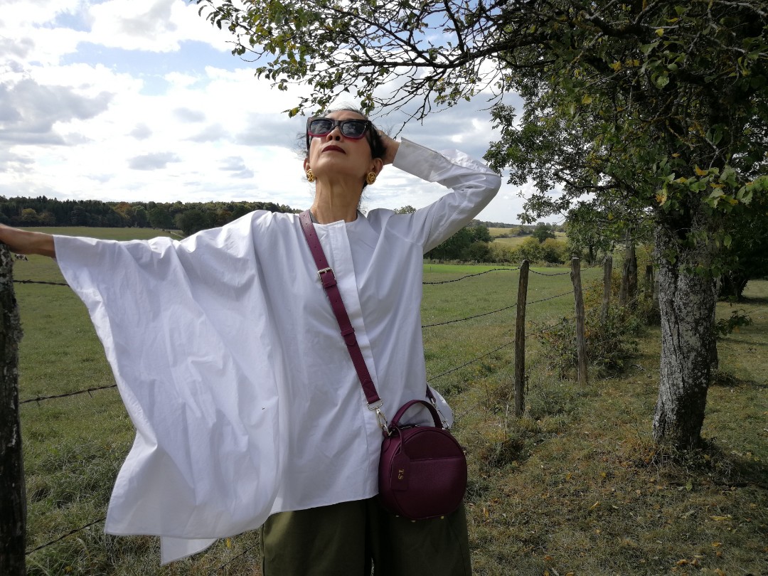 COS White Asymmetrical Cape Blouson, Women's Fashion, Tops, Blouses on ...