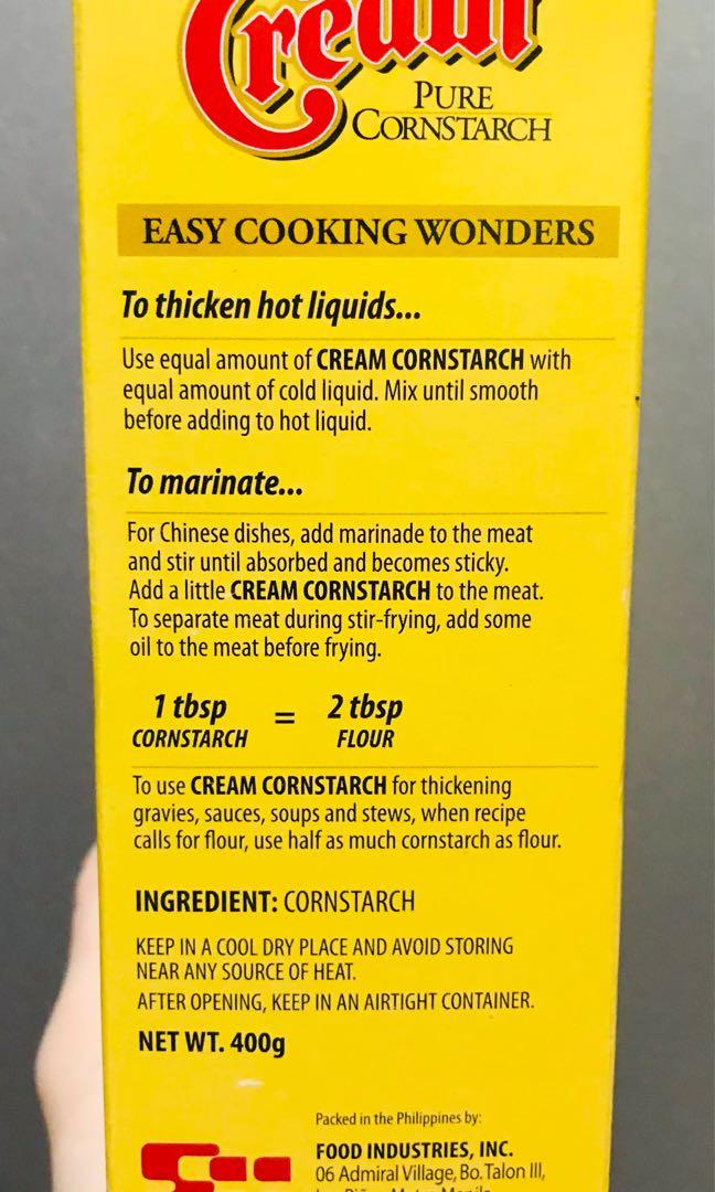 Cream Pure Cornstarch 400g, Food & Drinks, Spice & Seasoning on Carousell