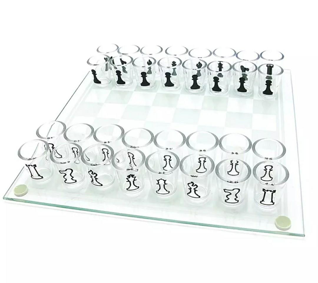 Drinking Shot Glass Chess Set, Hobbies & Toys, Toys & Games on Carousell