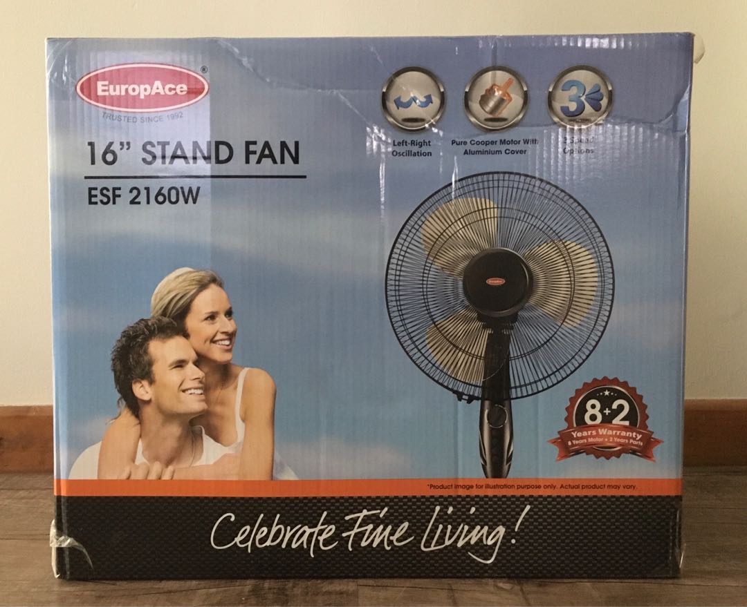 EuropAce Stand Fan, Furniture & Home Living, Lighting & Fans, Fans on ...
