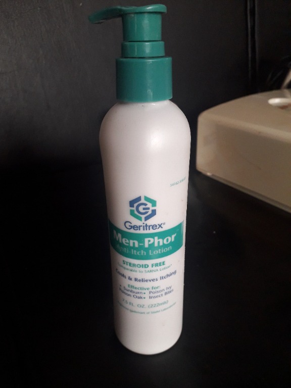 Geritrex Men-Phor Steroid Free Anti Itch Lotion, 7.5 Fl. Oz., Health ...