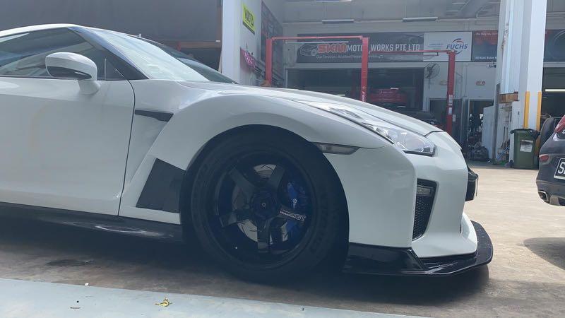 GTR R35 Advan Gt premium Rims, Car Accessories, Tyres & Rims on Carousell