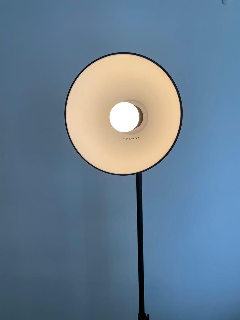Ikea Floor Lamp SKURUP with Light Bulbs and Remote Control, Furniture ...