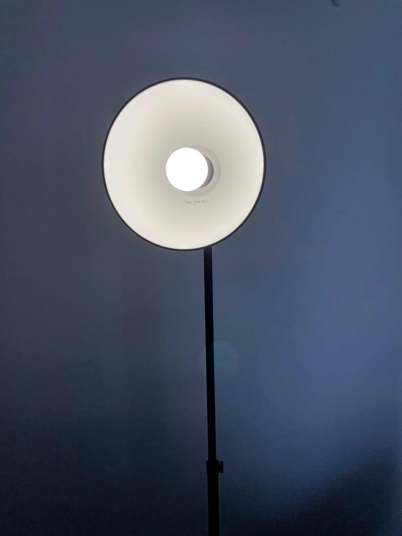 Ikea Floor Lamp SKURUP with Light Bulbs and Remote Control, Furniture ...