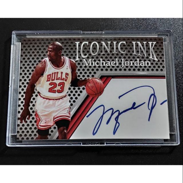 Michael Jordan Iconic Ink Facsimile Autograph Edition Custom Basketball ...