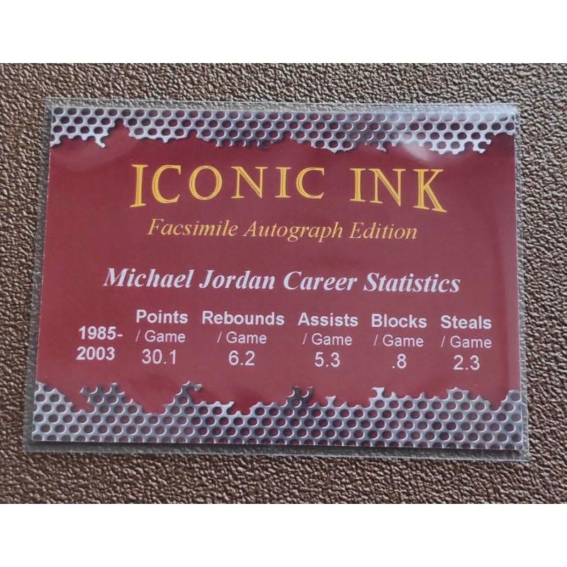 Michael Jordan Iconic Ink Facsimile Autograph Edition Custom Basketball ...