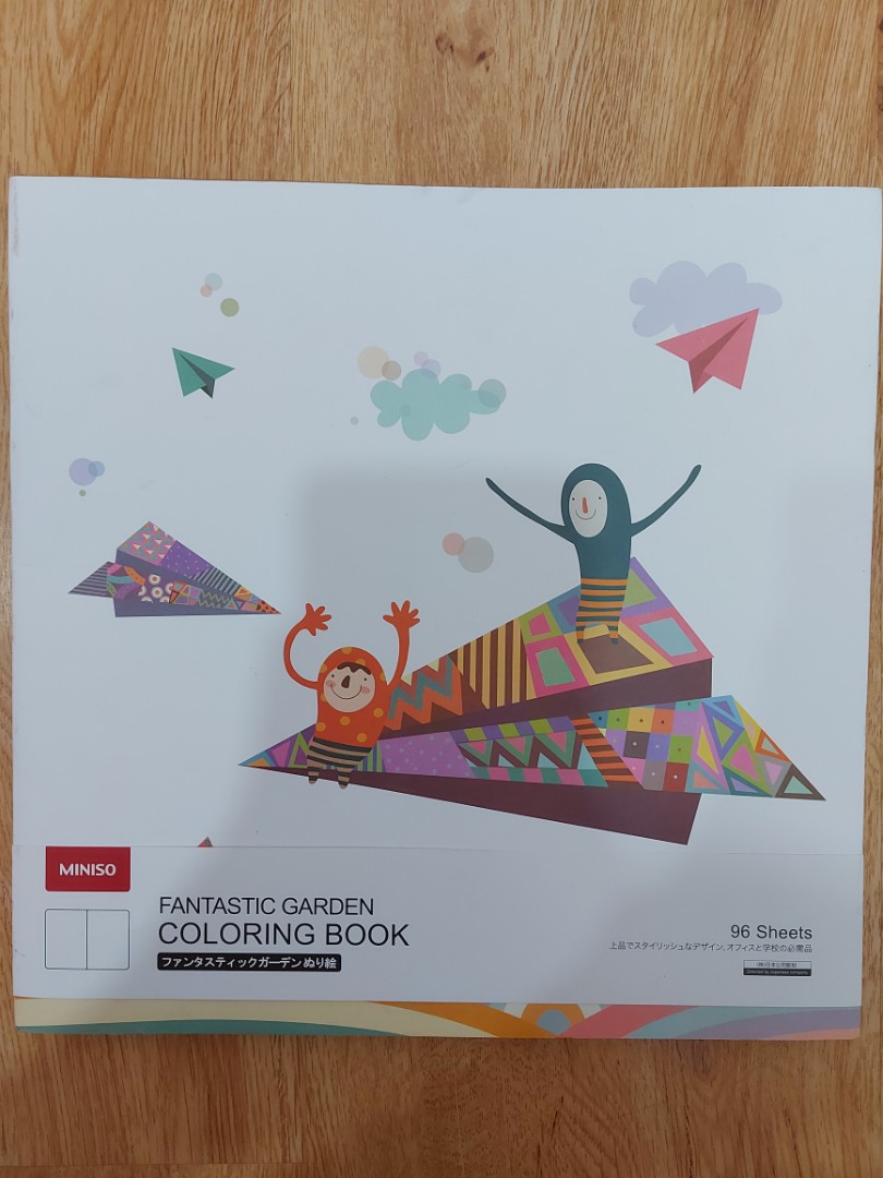 miniso coloring book, Buku & Alat Tulis, Buku di Carousell