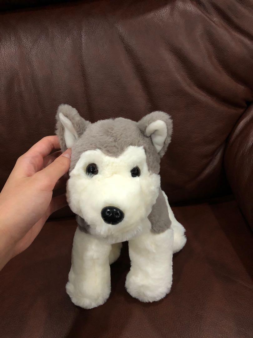 Miniso Wolf Dog Stuffed Animal, Hobbies & Toys, Toys & Games on Carousell