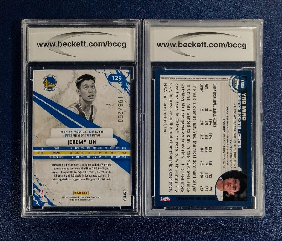 NBA ASIAN Heroes Yao Ming Rookie and Jeremy Lin Rookie very rare BCCG ...