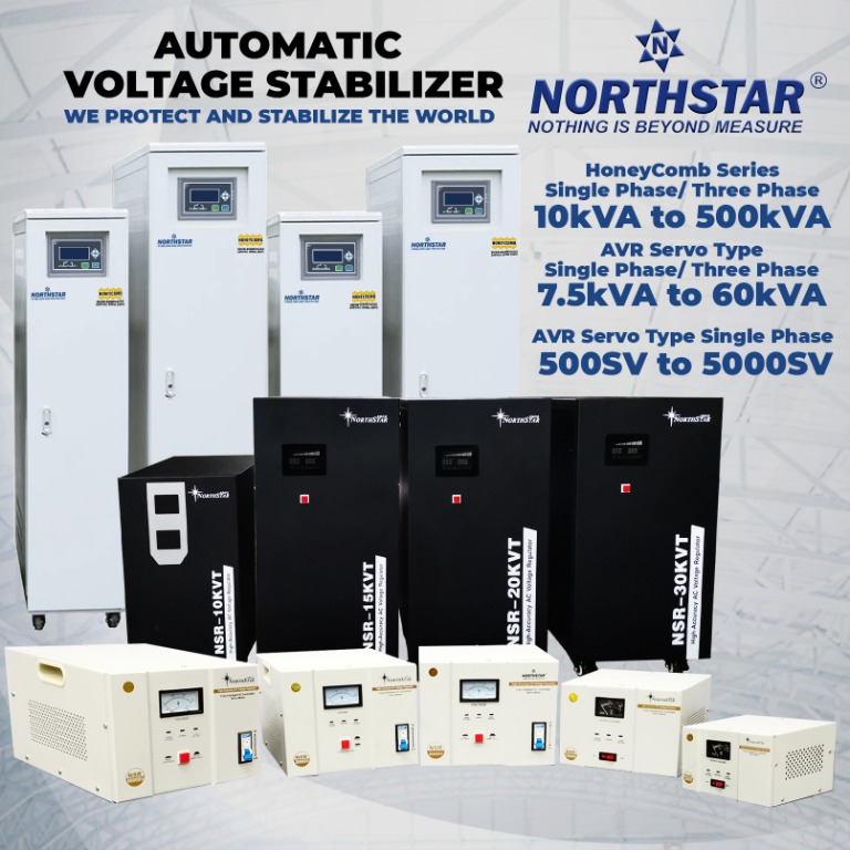Northstar Automatic Voltage Stabilizer Industrial Type AVR, Commercial ...