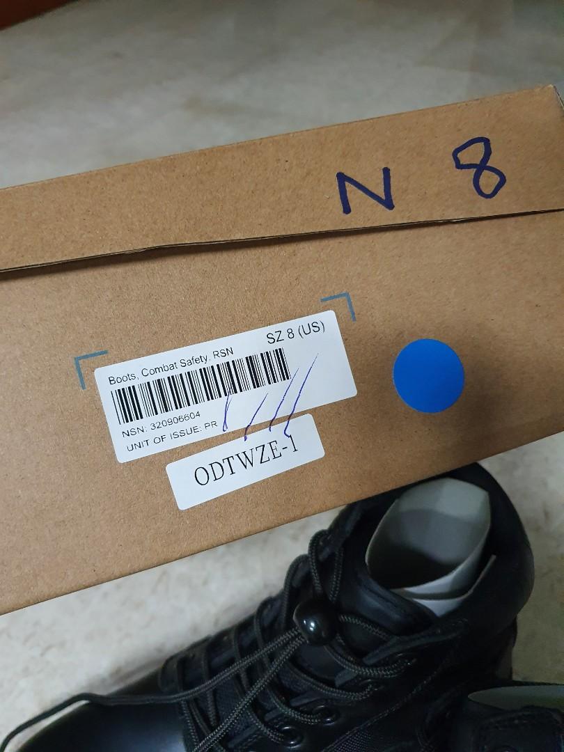 SAF Navy Safety Boots With Zipper, Men's Fashion, Footwear, Boots on ...