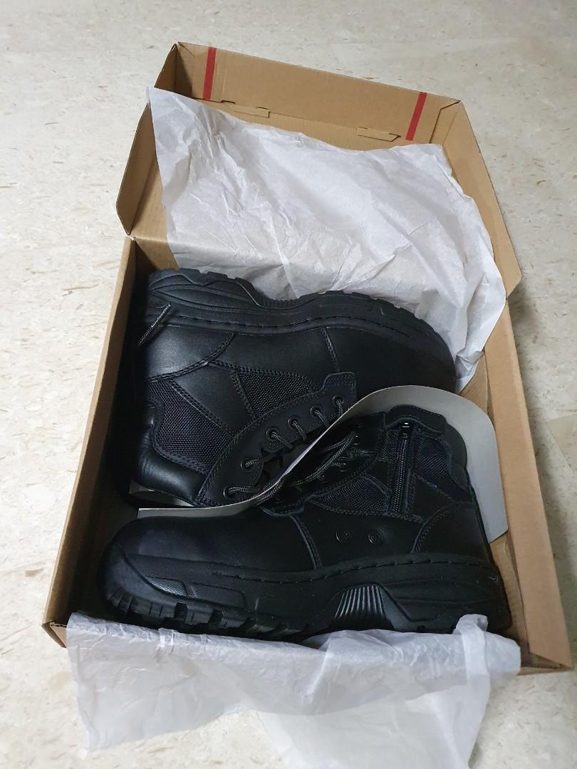 SAF Navy Safety Boots With Zipper, Men's Fashion, Footwear, Boots on ...