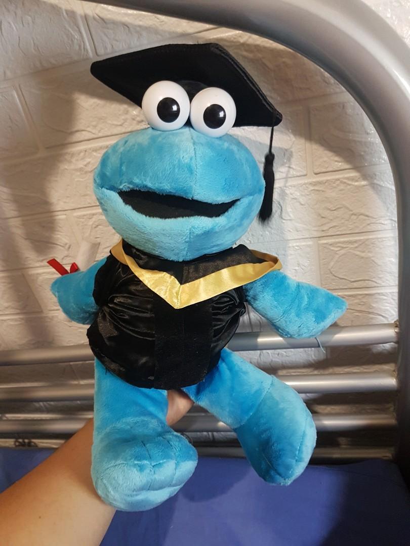 Sesame street cookie monster graduation plush stuffed toy, Hobbies ...