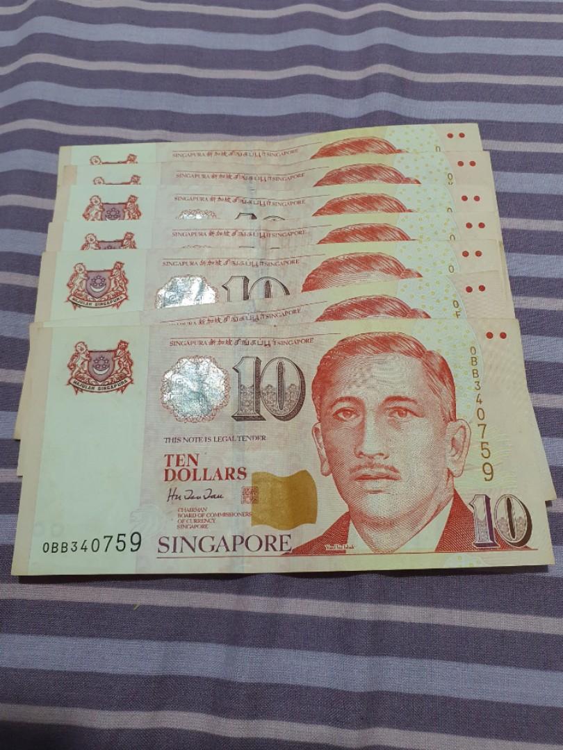 Singapore $10 portrait series paper notes, Everything Else on Carousell