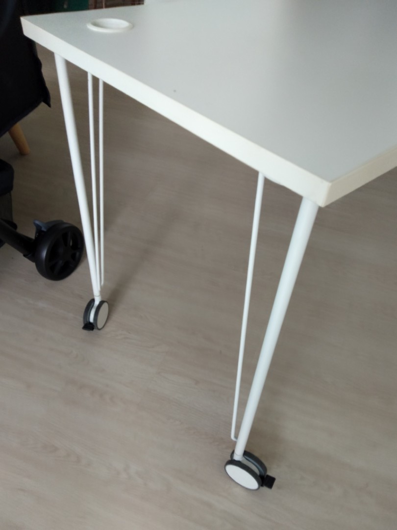 Table leg ikea.(wheel), Furniture & Home Living, Furniture, Tables ...