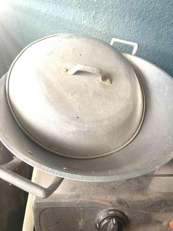 Thick high quality aluminum kawali with lid, Furniture & Home Living ...
