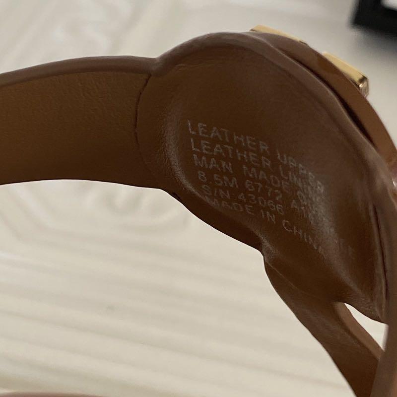 Tory Burch Bryce Thong Royal Tan Flat Sandals Size 8.5, Women's Fashion ...