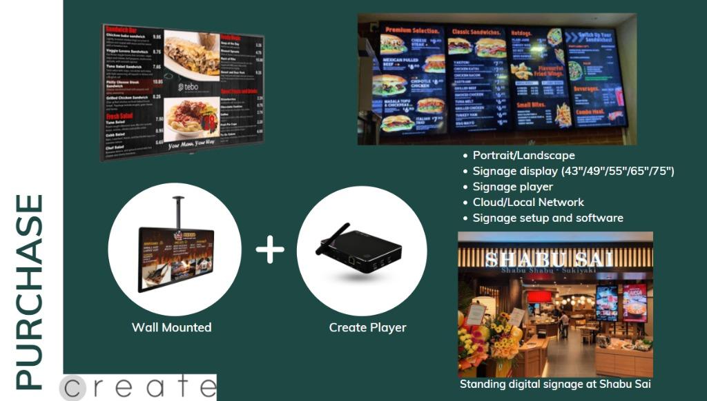 Tv digital menus / signage - Restaurants / billard pool/ cafes ...
