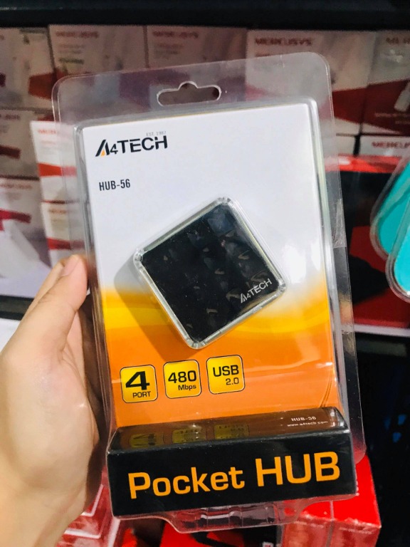 A4tech 4 Port HUB-56 Pocket Hub Black USB 2.0, Computers & Tech, Parts ...