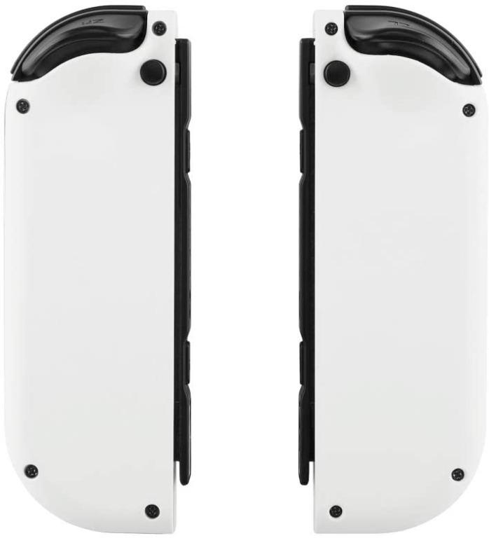 Extremerate Soft Touch Grip White Joycon Handheld Controller Housing