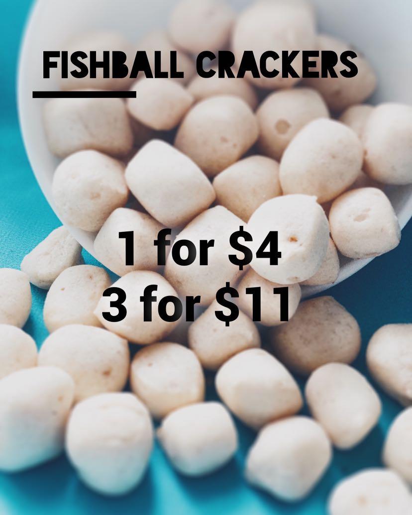 Fishball Crackers: 4 for $11, Food & Drinks, Packaged & Instant Food on Carousell