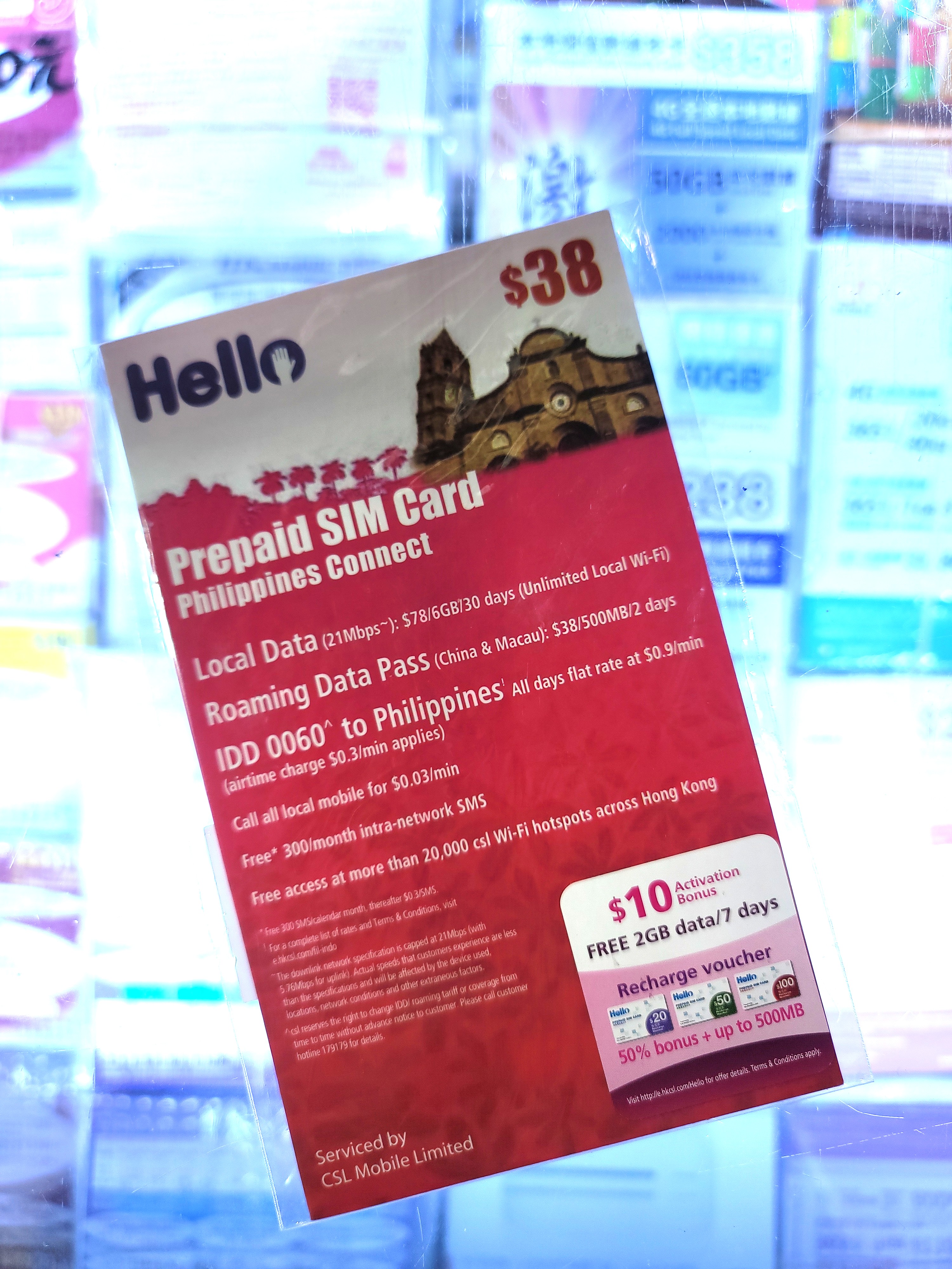 hello $38 sim card, 手提電話, 電話＆平板電腦配件, Sim 卡 - Carousell