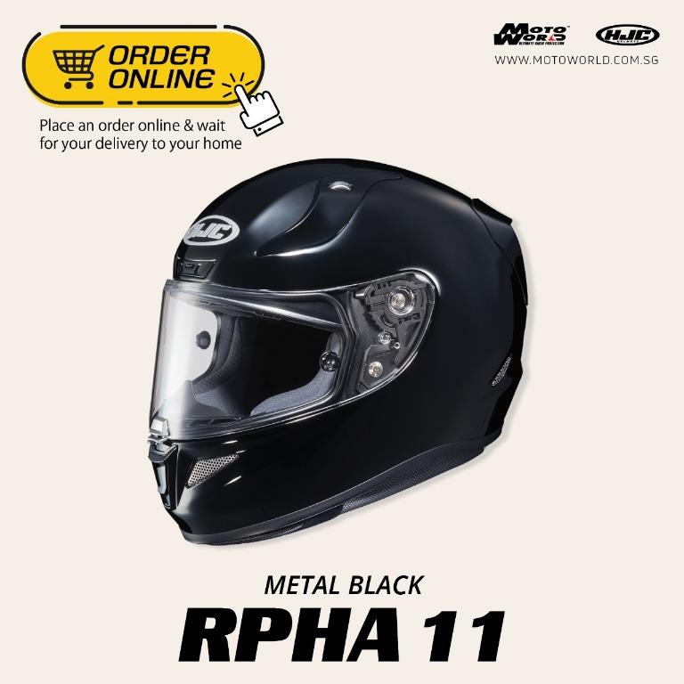 HJC RPHA 11 Black Full Face Motorcycle Helmet PSB APPROVED, Motorcycles ...