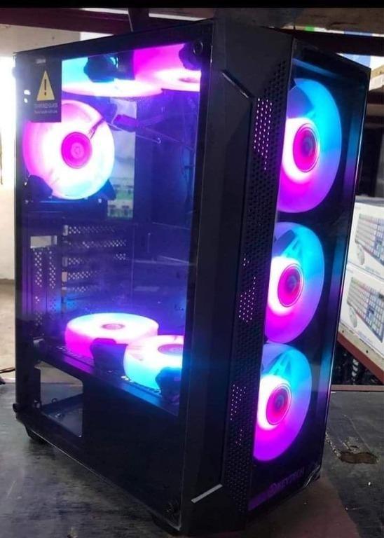 Keytech T1000 Terminator TG Gaming Chassis CPU Case (tempered glass ...