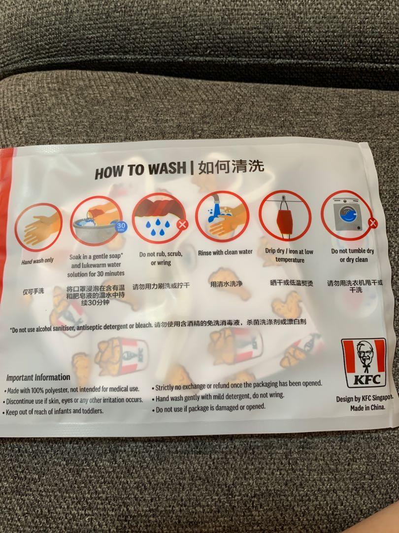 KFC white mask, Food & Drinks, Local Eats on Carousell