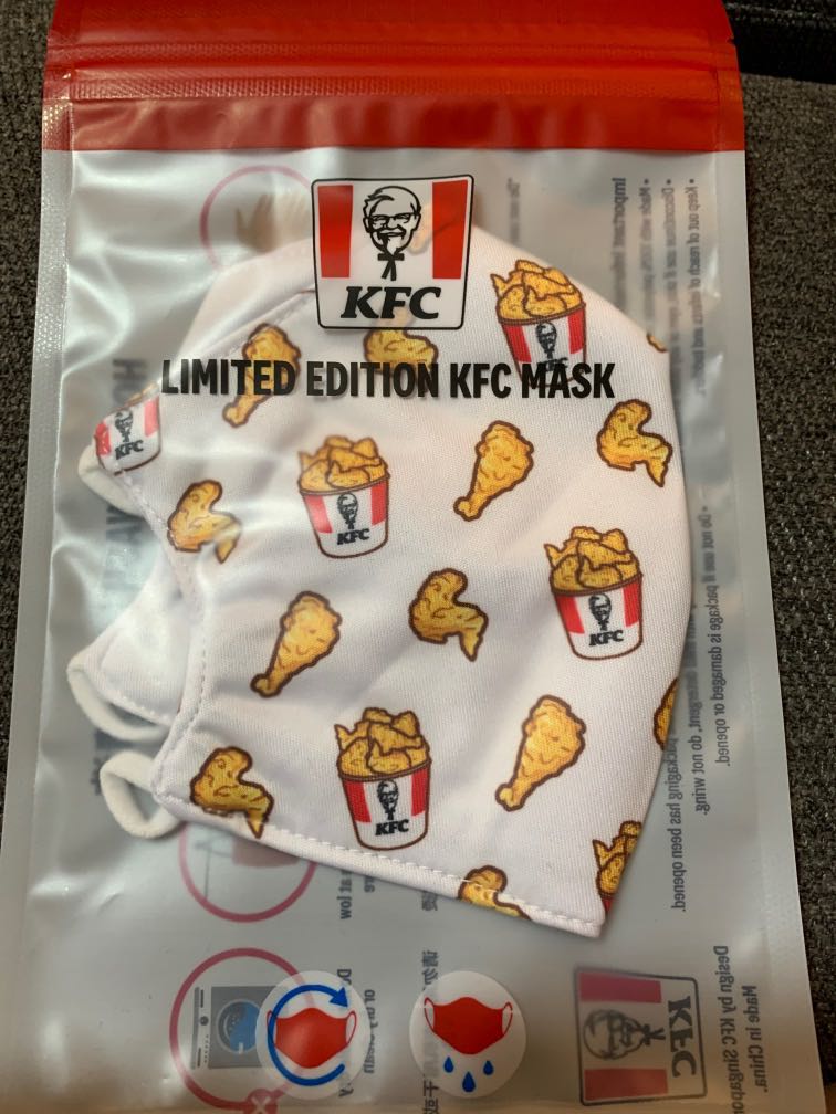 KFC white mask, Food & Drinks, Local Eats on Carousell