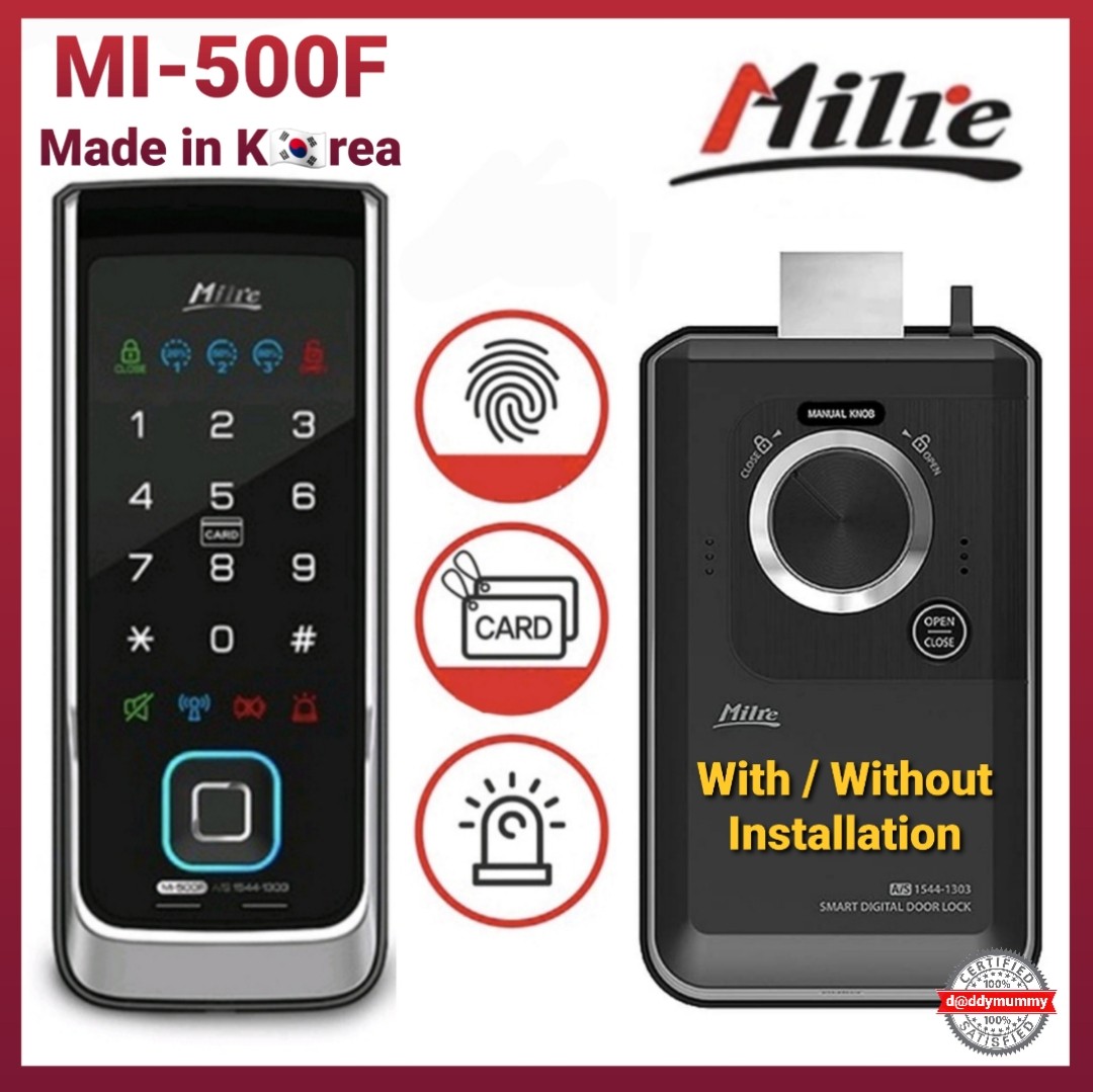 ⭐Best Quality⭐ Milre MI-500F (AKA: Schlage S-500) 3-Way Access Smart Digital Rim Door Lock ...