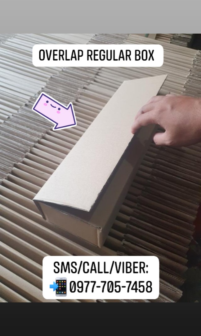 OVERLAP BOX brand new corrugated box, Furniture & Home Living, Home ...