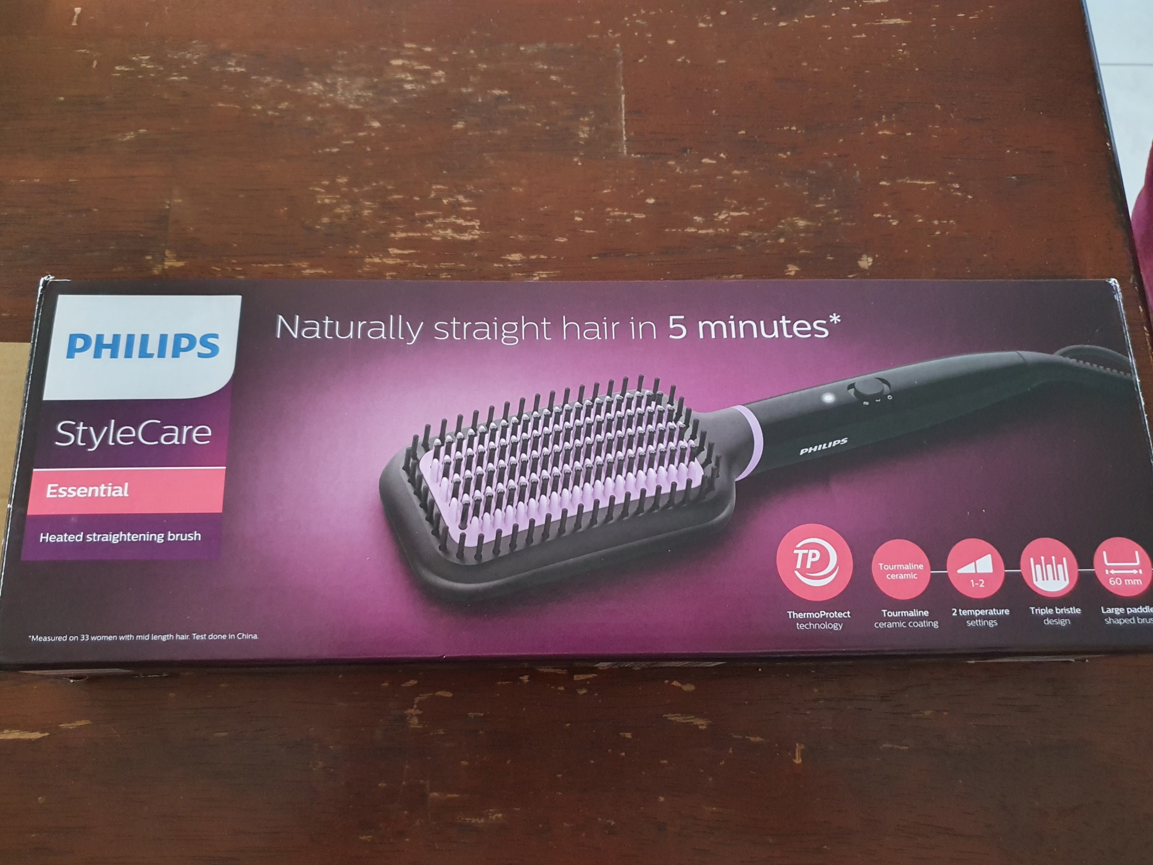 Philips StyleCare Heated Straightening Brush, Beauty & Personal Care ...
