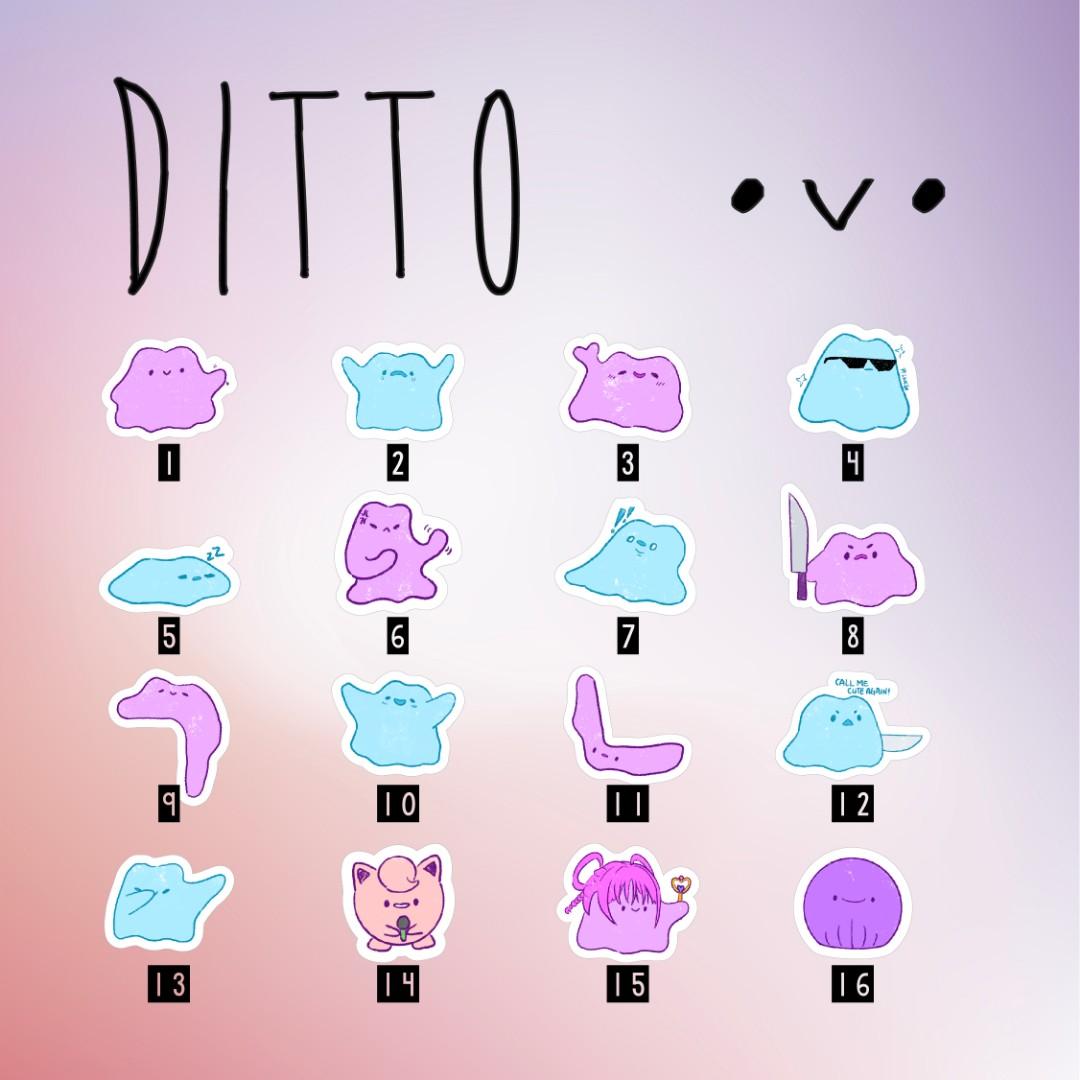 Pokemon Ditto Die-Cute Stickers on Carousell