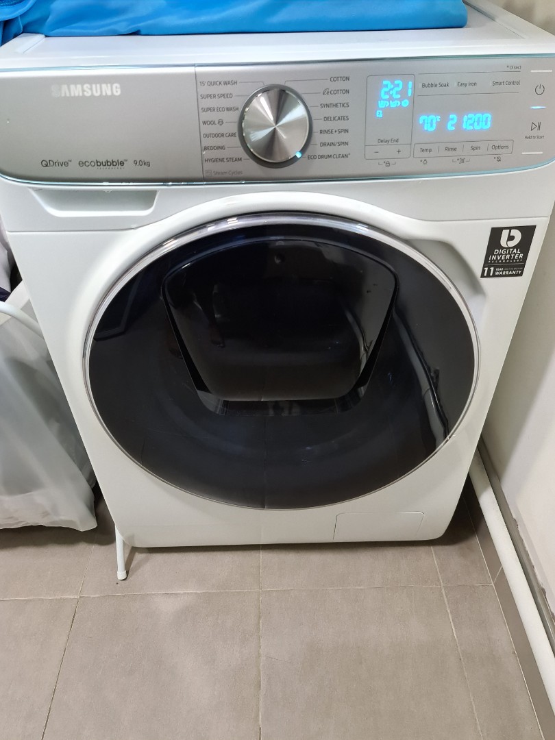 Samsung Qdrive eco bubble 9.0kg, TV & Home Appliances, Washing Machines ...