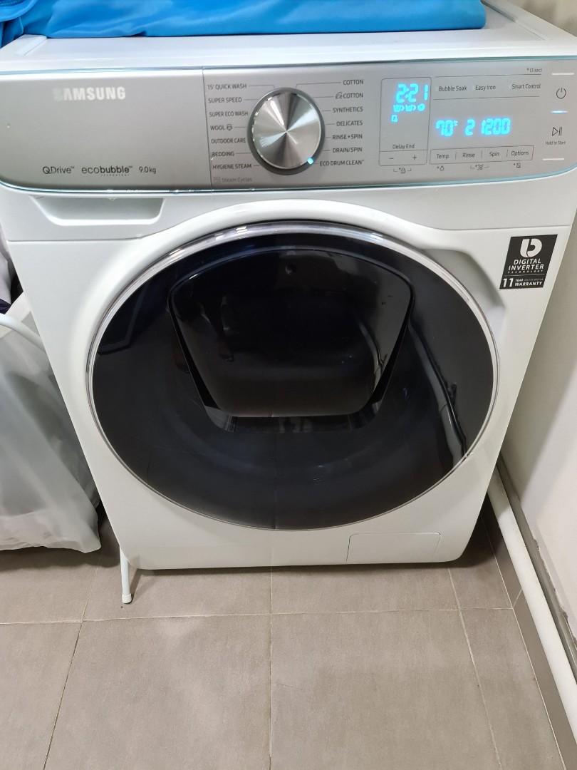 Samsung Qdrive eco bubble 9.0kg, TV & Home Appliances, Washing Machines ...