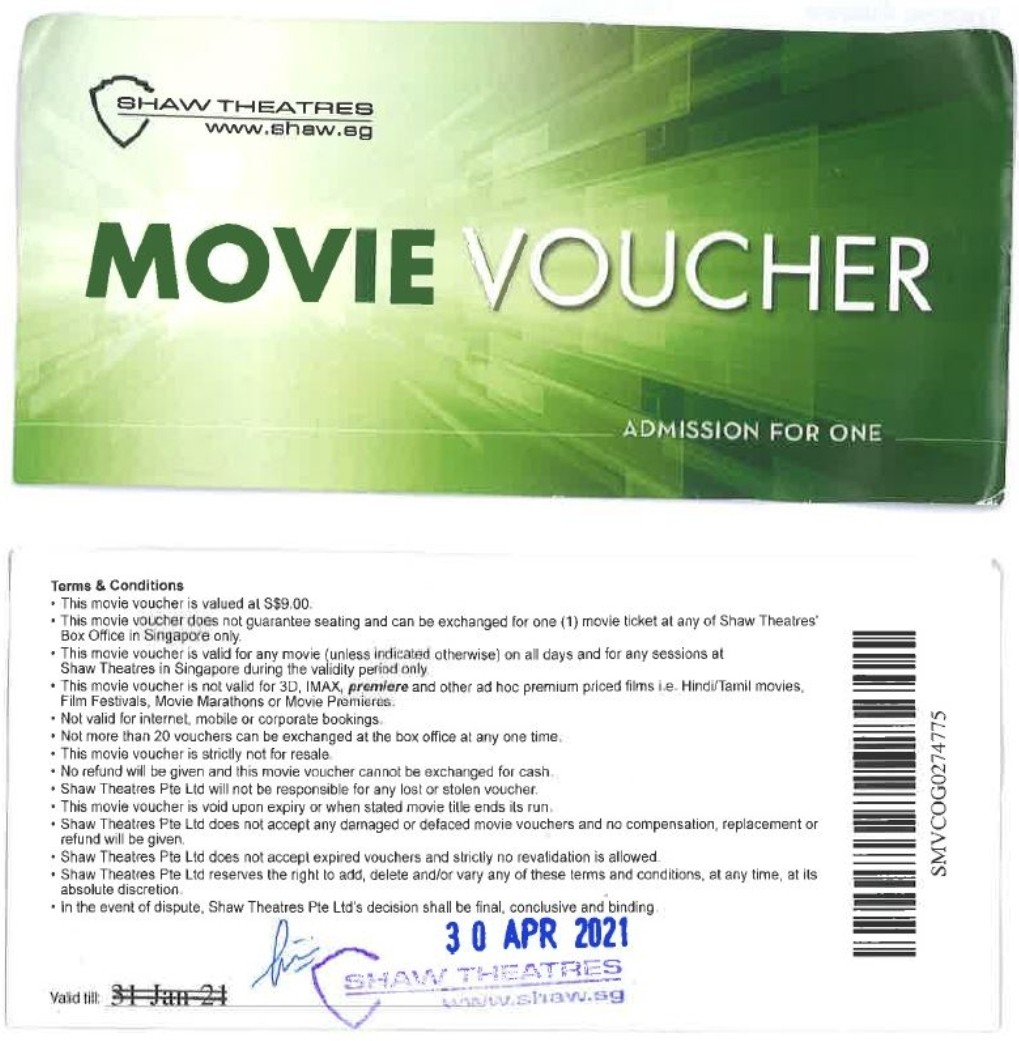 Shaw theatres Movie voucher, Tickets & Vouchers, Event Tickets on Carousell