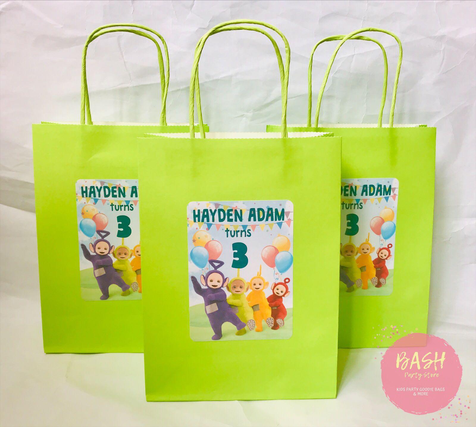 Teletubbies Customised Kids Party Paper Bags (Goodie Bags), Hobbies ...
