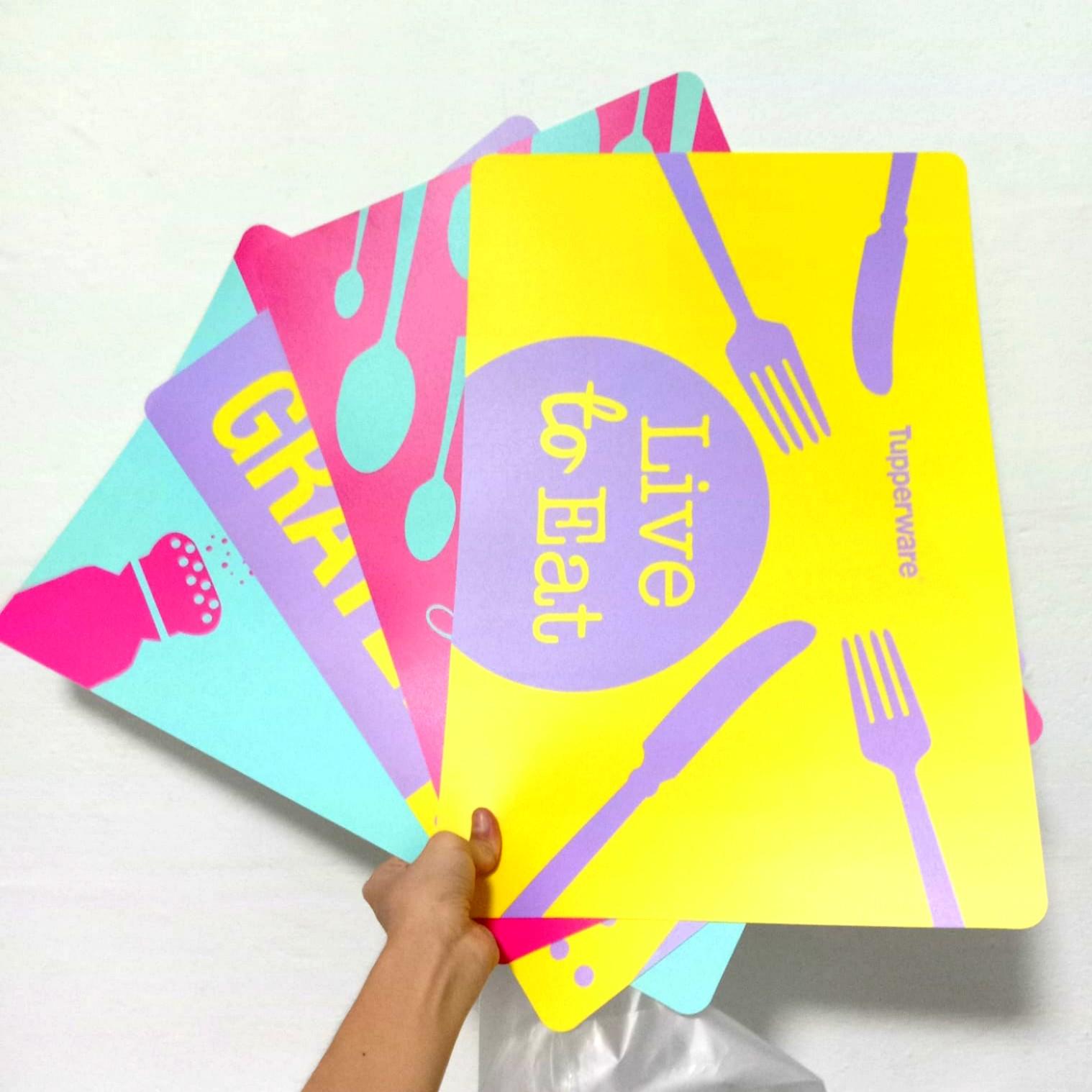 Tupperware Wonderful Life Mate Kitchen Table Place Mats Set of 4 ...