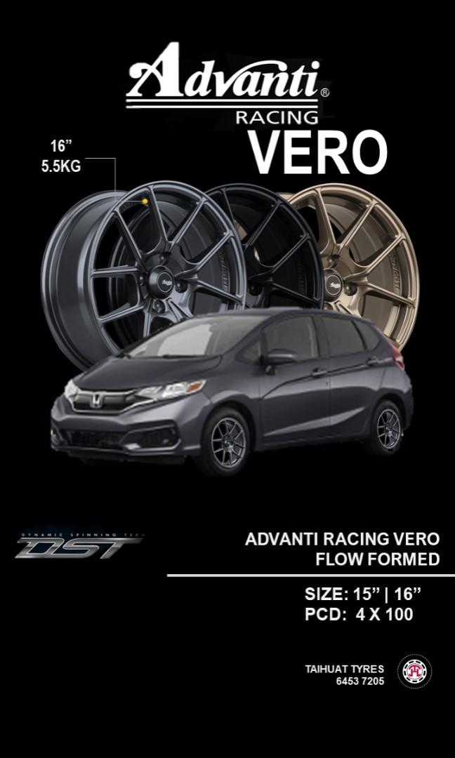 15" ADVANTI RACING VERO 4X100 LIGHT WEIGHT RIMS, Car Accessories, Tyres ...