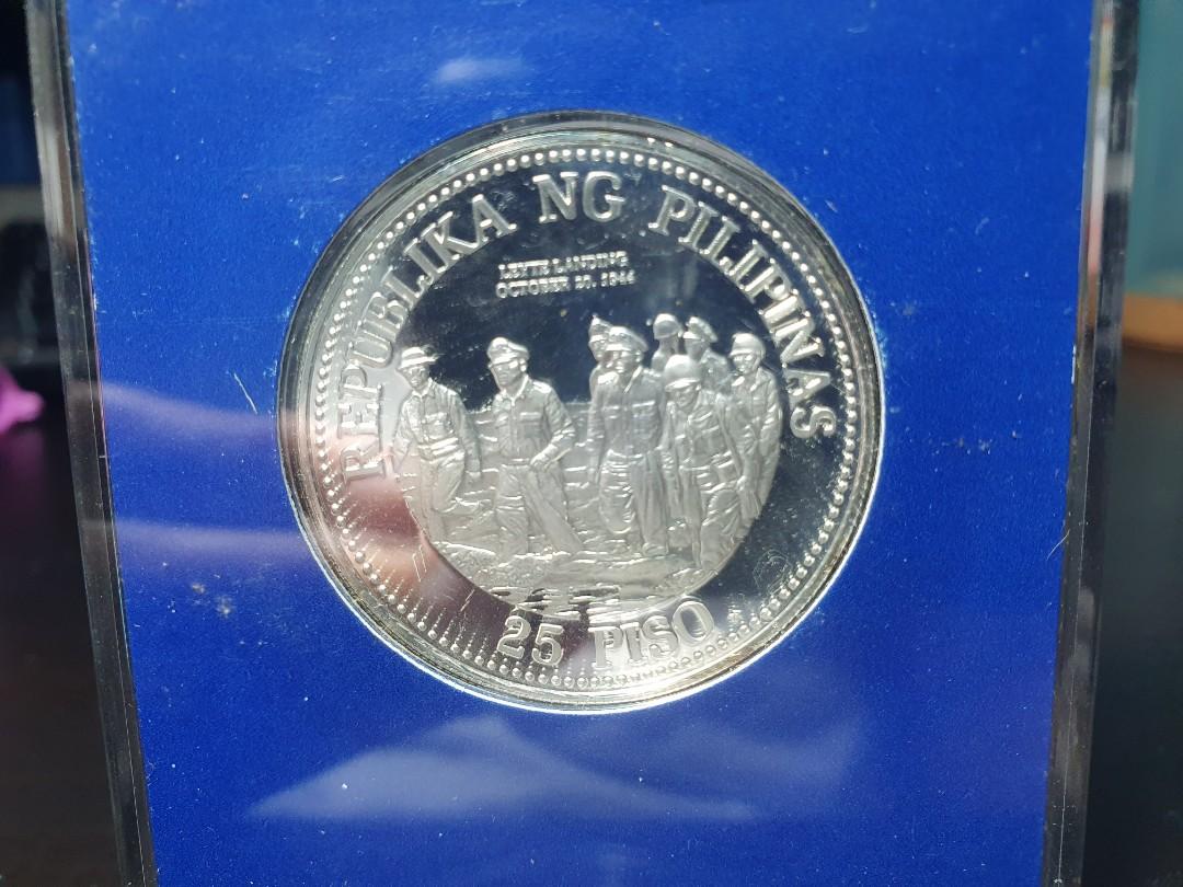 1980 Philippines 25 Piso Silver Proof General Douglas Macarthur Coin, Hobbies & Toys ...