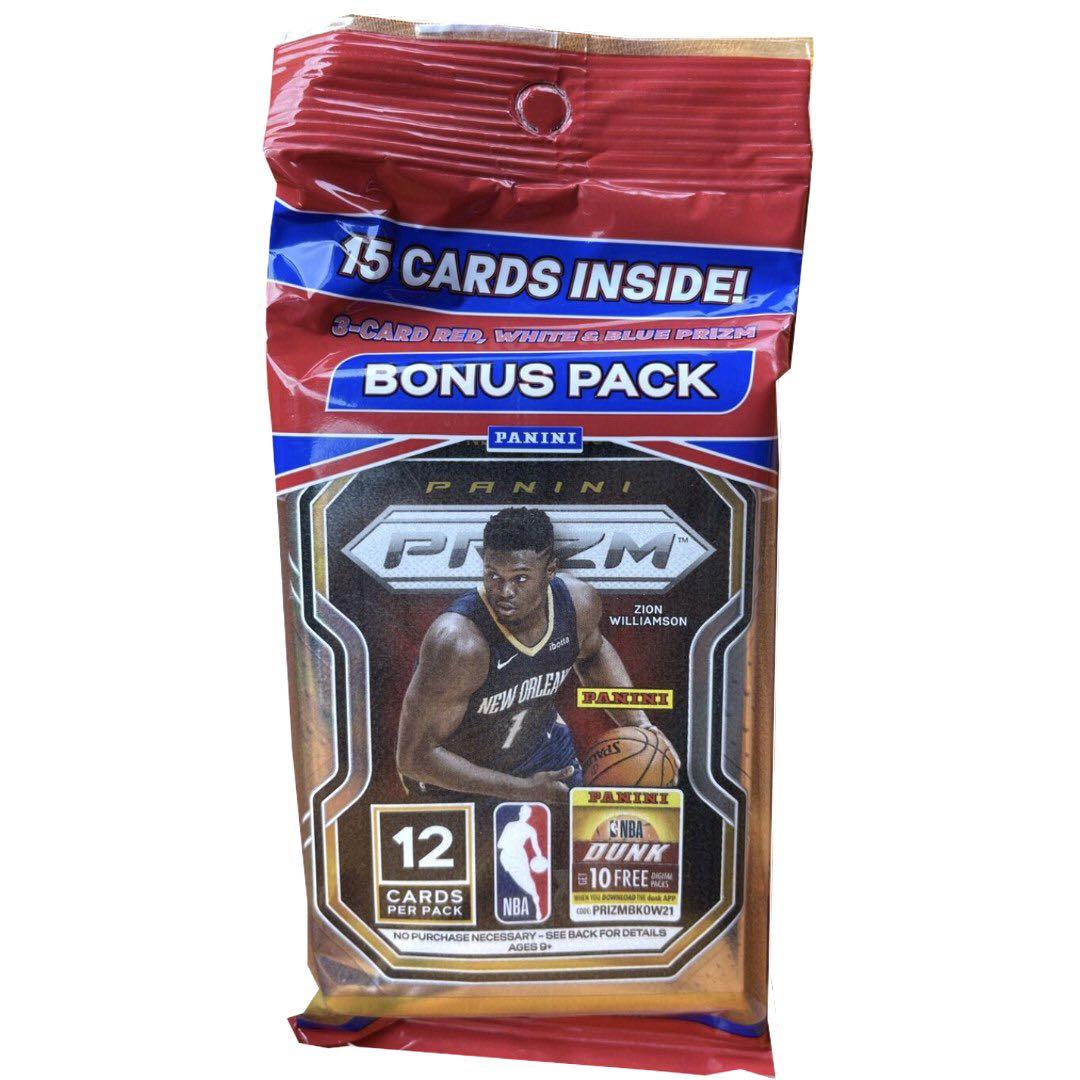 2020-21 Prizm Basketball Cello Packs - 15 NBA cards per pack with 3 red ...
