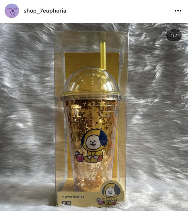 BT21 Chimmy Bon Voyage Glitter Tumbler, Hobbies & Toys, Memorabilia & Collectibles, K-Wave on ...