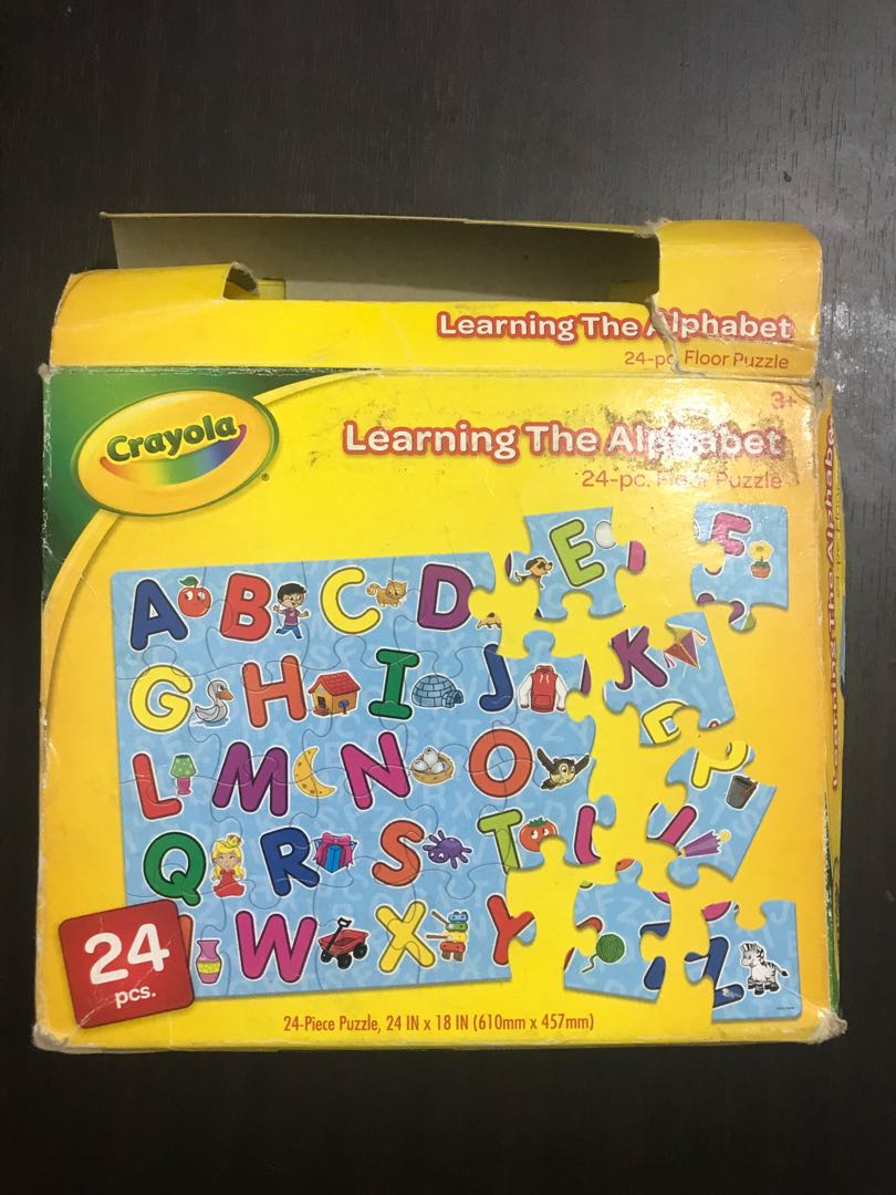 Crayola Learning Alphabet Puzzle, Hobbies & Toys, Toys & Games on Carousell